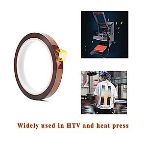 3 Pack PTFE Teflon Sheet 12 x 16" and 3 Rolls 10mm X 33m Heat Resistant Sublimation Tape,Thermal Tape for Heat Press Transfer,Non Stick Paper Reusable Craft Mat,Protects Iron,for Heat Press Machines