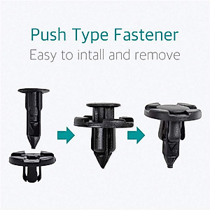 Lantee 50 Pcs Universal Fender Push Type Retainer Clips Fit for Nissan & Infiniti 01553-09321, 01553-2DR9A, Fit for Chrysler & Dodge MR328954