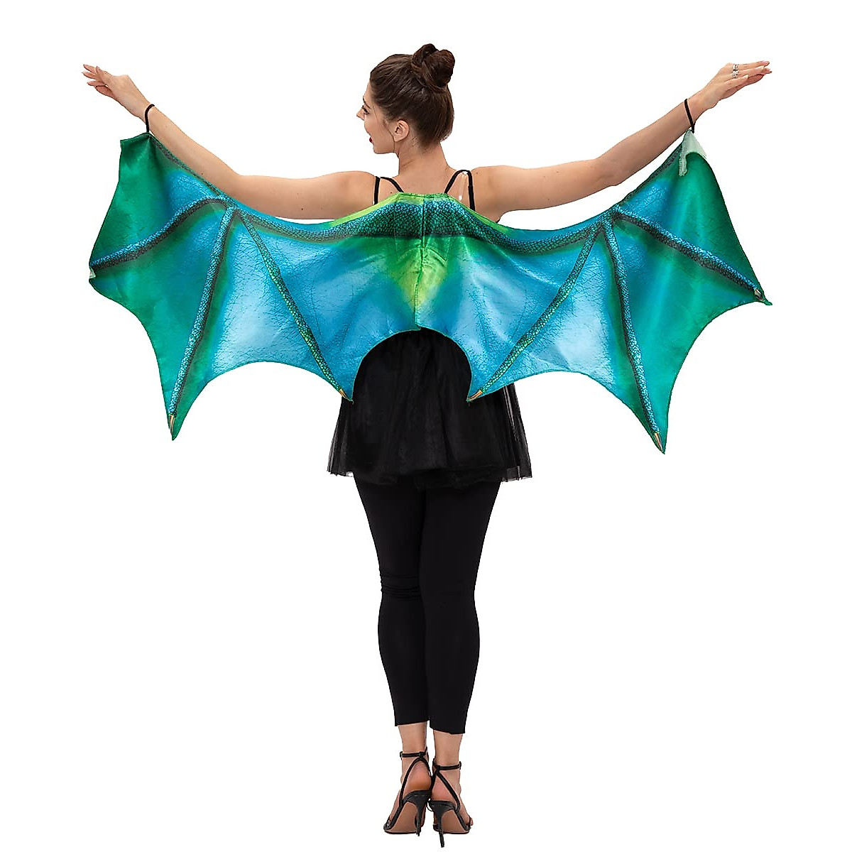 Seasons Halloween Women Dragon Cape Wings,Green or Purple (One Size Fits Most) (Green)
