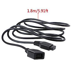Junlinto 9-Pin Extension Cable Cord 1.8m for Sega Genesis 2 Controller Game Handle Grip