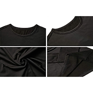 DEVOPS Boys and Girls Thermal Underwear Long Johns Set with Fleece Lined (Medium, Black)