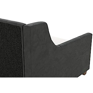 DHP Jordyn Diamond Tufted Upholstered Daybed/ Sofa Bed, Twin Size Frame, Gray Velvet