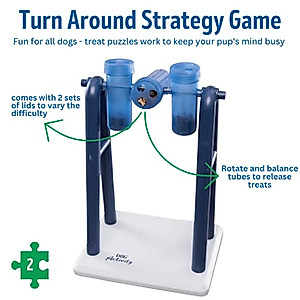 TRIXIE Turn Around Strategy Game, Intermediate Dog Puzzle Toy, Level 2 Activity, Treat Puzzle, Interactive Play, Enrichment