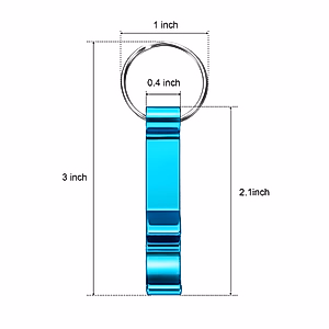 200 Pieces Bottle Opener Keychain Bulk Multicolor Aluminum Key Chain Beer Can Bottle Opener Beverage Metal Bottle Opener for Wedding Bartender Christmas Party Favors
