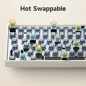 iQunix F97 Hitchhiker Gaming Keyboard, 96% Layout 100 Keys 2.4G & Bluetooth 5.1 Wireless Hot Swappable Mechanical Keyboard with Cherry MX Brown Switch for Windows/Mac/Android/iOS