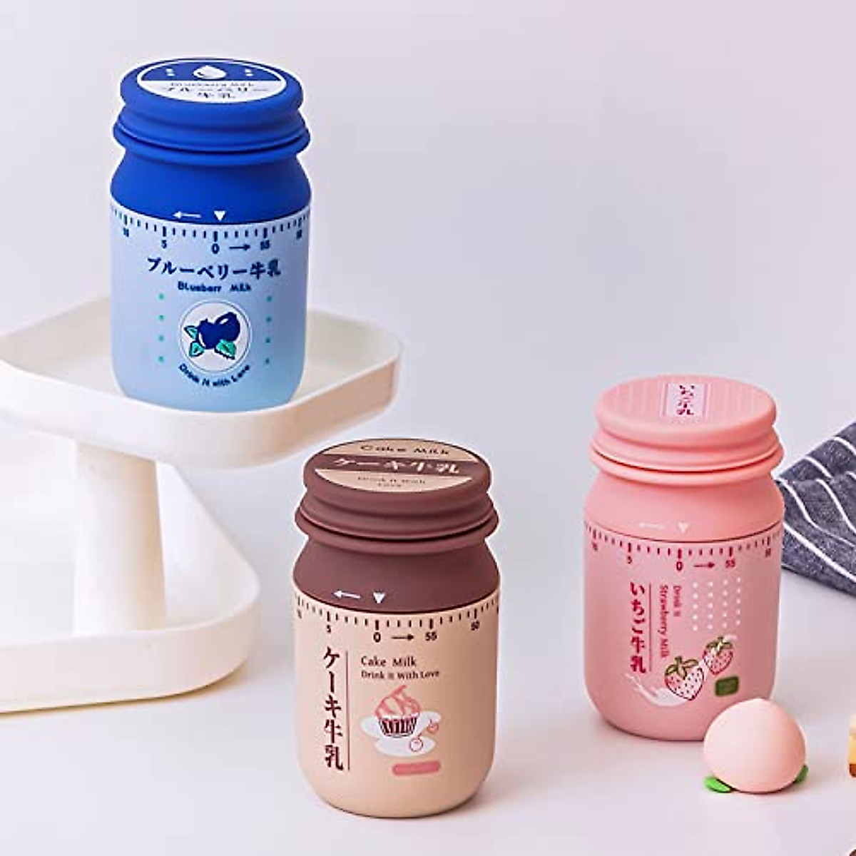 Kawaiis Japanese Milk Timer Kitchen Timer Cute Timers for Cooking Kitchen Supplies Teens Study Coffee