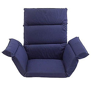 Comfort Finds Pressure Reducing Chair Cushion – Wheelchair, Armchair, Patio Chair Cushion – Generous Sized, Washable, Polyester/Cotton Surface (Navy)