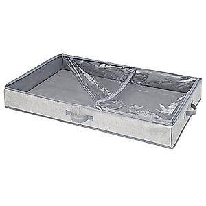 InterDesign Aldo Under Bed Storage Box for Bedroom Storage - Gray