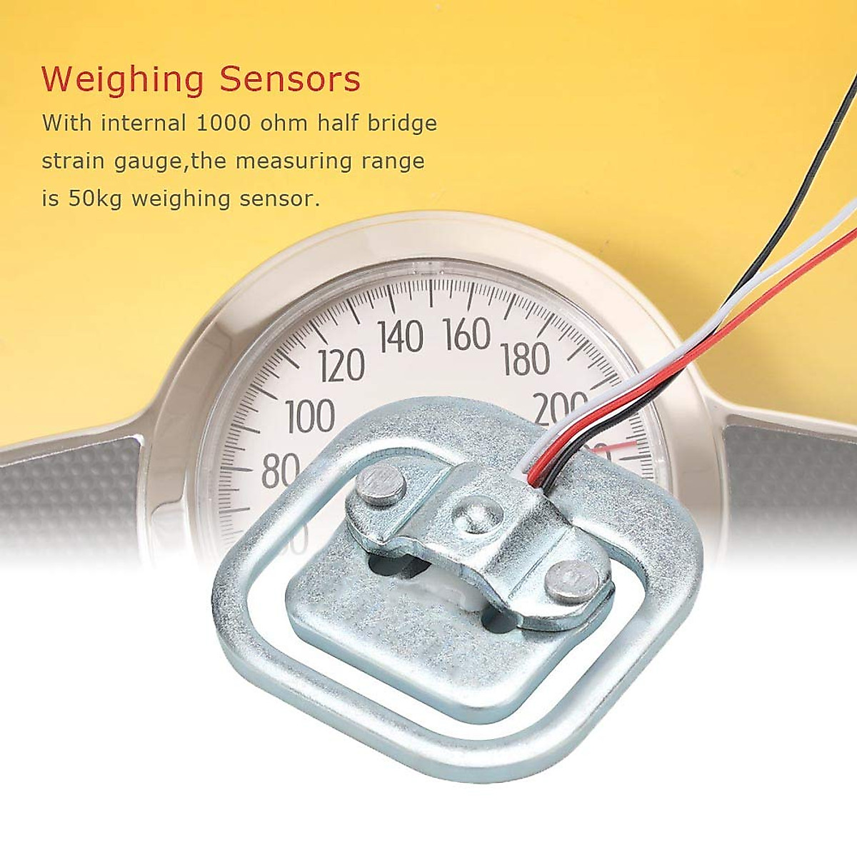 Ximimark 4Pcs 50Kg Body Load Cell Weighing Sensor Resistance Strain Half-Bridge Human Scale Load Sensor DIY