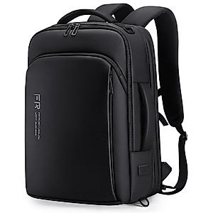 FENRUIEN Expandable Travel Backpack 15.6 Inch with USB Laptop Backpack Anti Theft Waterproof Business Smart Backpack, Multipurpose Large Capacity Daypack College School Bookbag for Men, Black