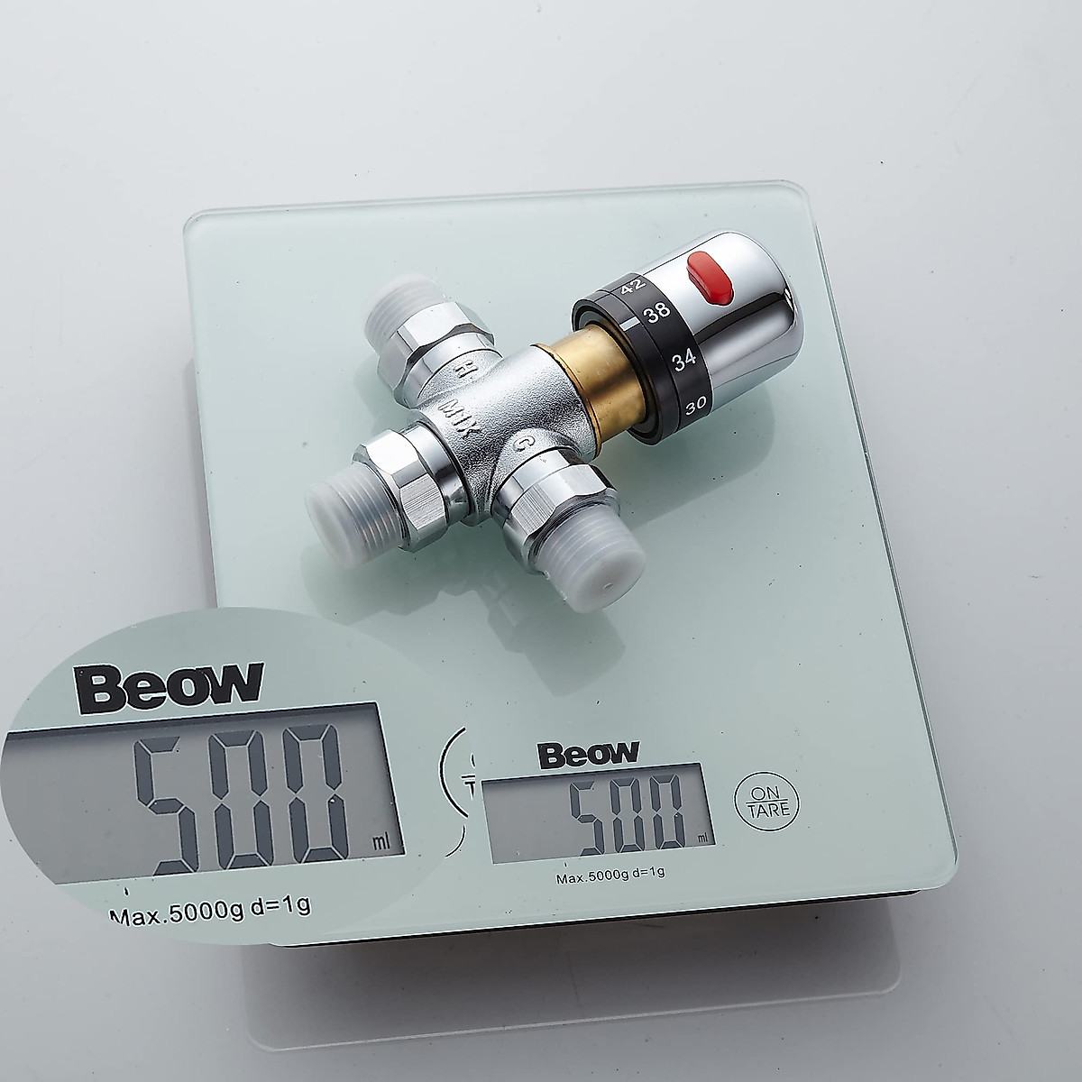 HHOOMMEE DN15 Thermostatic Water Mixing Valve, 3 Way 1/2 Inch Temperature Control Bathroom Faucet Shower Valve…