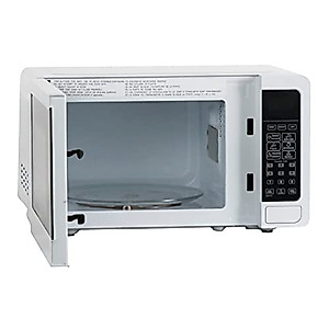 West Bend WBMW71W Microwave Oven 700-Watts Compact with 6 Pre Cooking Settings, Speed Defrost, Electronic Control Panel and Glass Turntable, White