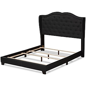 Baxton Studio Aden Modern and Contemporary Fabric Upholstered Bed