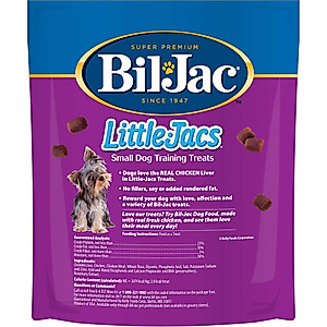 Bil-Jac Little Jacs Small Dog Training Treats - Soft Chicken Liver Dog Treats for Puppy Rewards - Real Chicken, No Fillers, 10oz Resealable Double Zipper Pouch (2-Pack)