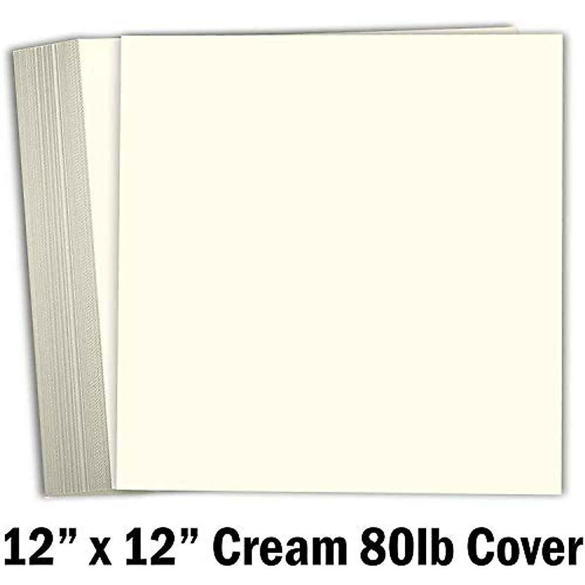 Hamilco Card Stock Scrapbook Paper 12x12 Cream Colored Cardstock 80lb Cover – 25 Pack