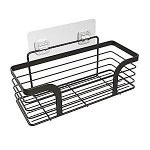 WOONEKY Bathroom Shelf Wall Mount Bathroom Shelf Toilet Glass Shelves Kitchen Shelf Rack Locker Shelf Wall Rack Shelf Glass Display Shelf Shower Shelf Adhesive Bathroom Organizer Glass