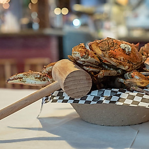 Fox Run Wooden Crab Mallet, 8 x 2.25 x 1.25 inches, Brown