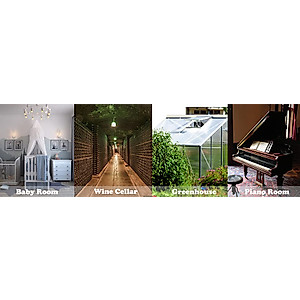 Rojuna Mini Thermometer Hygrometer, Large Number Fahrenheit LCD Display Digital Temperature Humidity Meters Gauge Indoor for Greenhouse, Garden, Cellar, Fridge (5-Pack)