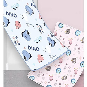 Baby Diaper Changing Pad (72x58 cm) Waterproof, BPA Free (Blue, Pack of 2) (MH5040)