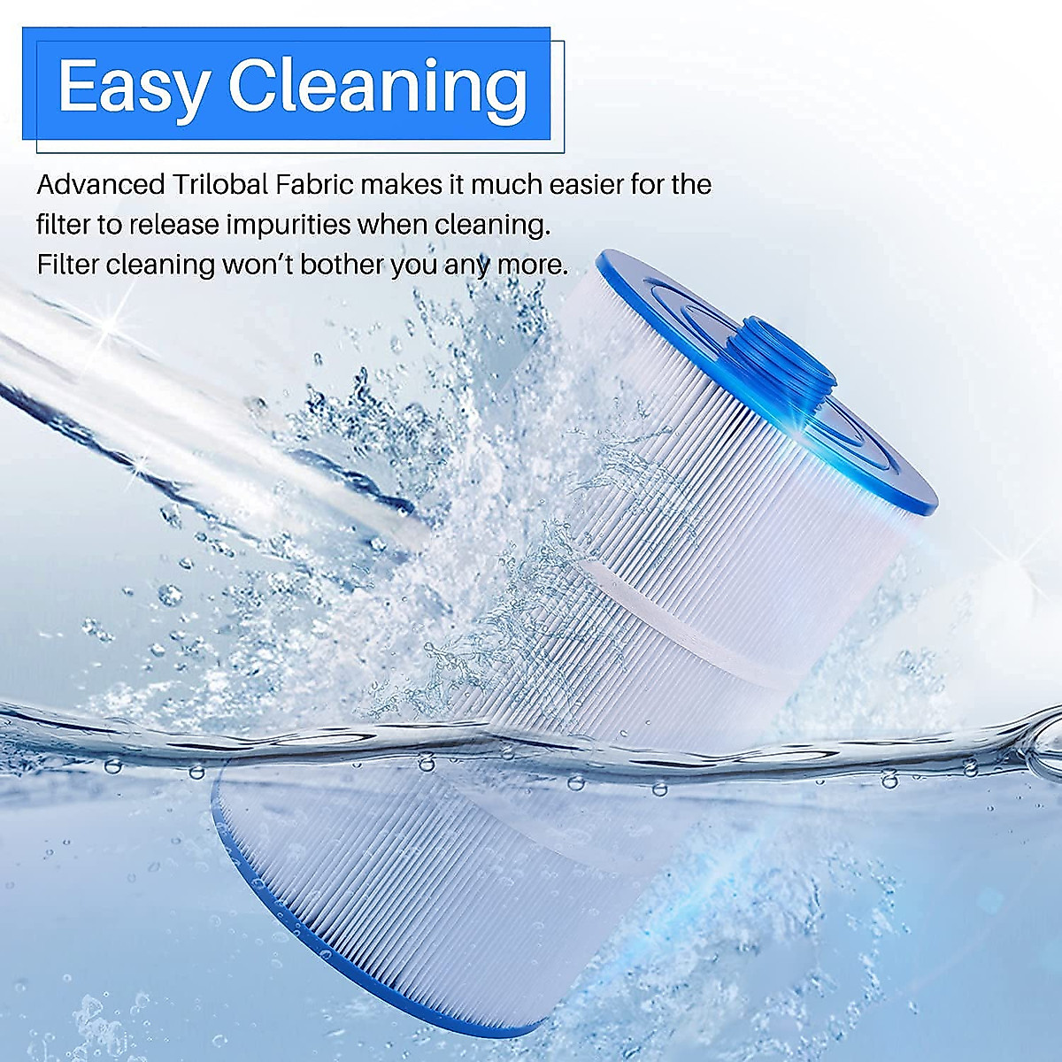 POOLPURE Replacement Pool Filter for Sundance 850 780 Series, Sundance 6540-501, 6540-502 Set, Filbur FC-2810, FC-2812 Set, PLFC-8380 Filter Also Compatible PSD85-2002, Hot Tub Filter Cartridge