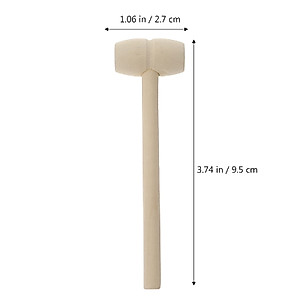 Gadpiparty 36pcs Mini Wooden Hammer Chocolate Wooden Mallet Hammer Toys Kids Cracking Hammers Pounding Toy Educational Tool for Kids Boys Girls Use 9.5X2.7X1.3CM