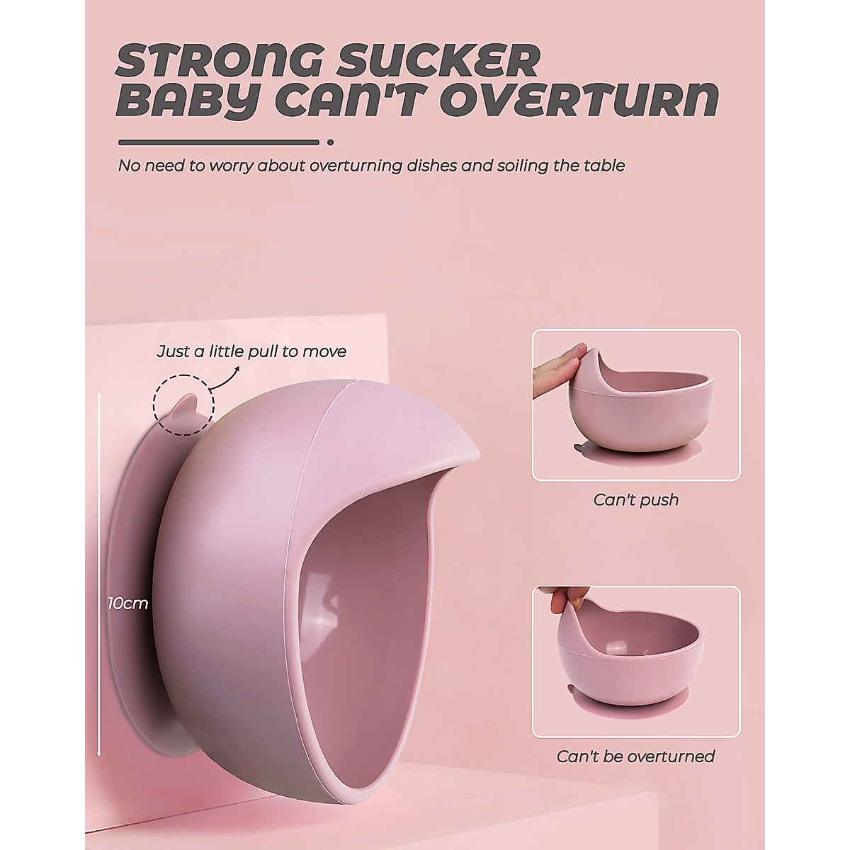 3 Pcs Baby Utensils for Self-Feeding, Silicone Bowls for Baby, Baby Spoons and Baby Forks, Suction Cup Bowls for Babies, and Kids Utensils for Over 6 Months