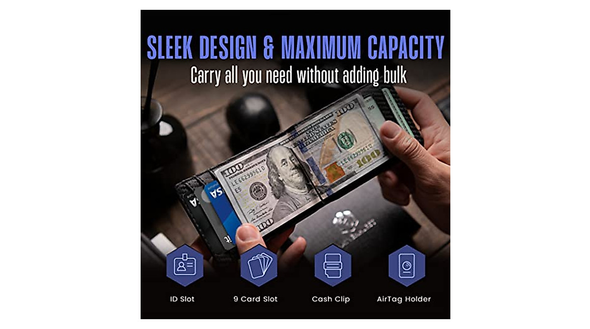 Hayvenhurst AirTag Wallet - Slim Minimalist Leather Wallet