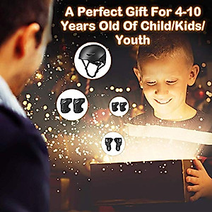 WayEee Kids Bike Helmet Knee Elbow Pads Wrist Guards Set for 5~10yrs Boys Girls Child, Adjustable Protective Gear Set for Sports Skateboarding Cycling Scooter Roller Skating Rollerblade