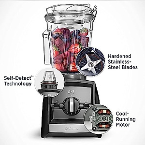 Vitamix A2300 Ascent Series Smart Blender, Professional-Grade, 64 oz. Low-Profile Container, 64 fl oz, Black