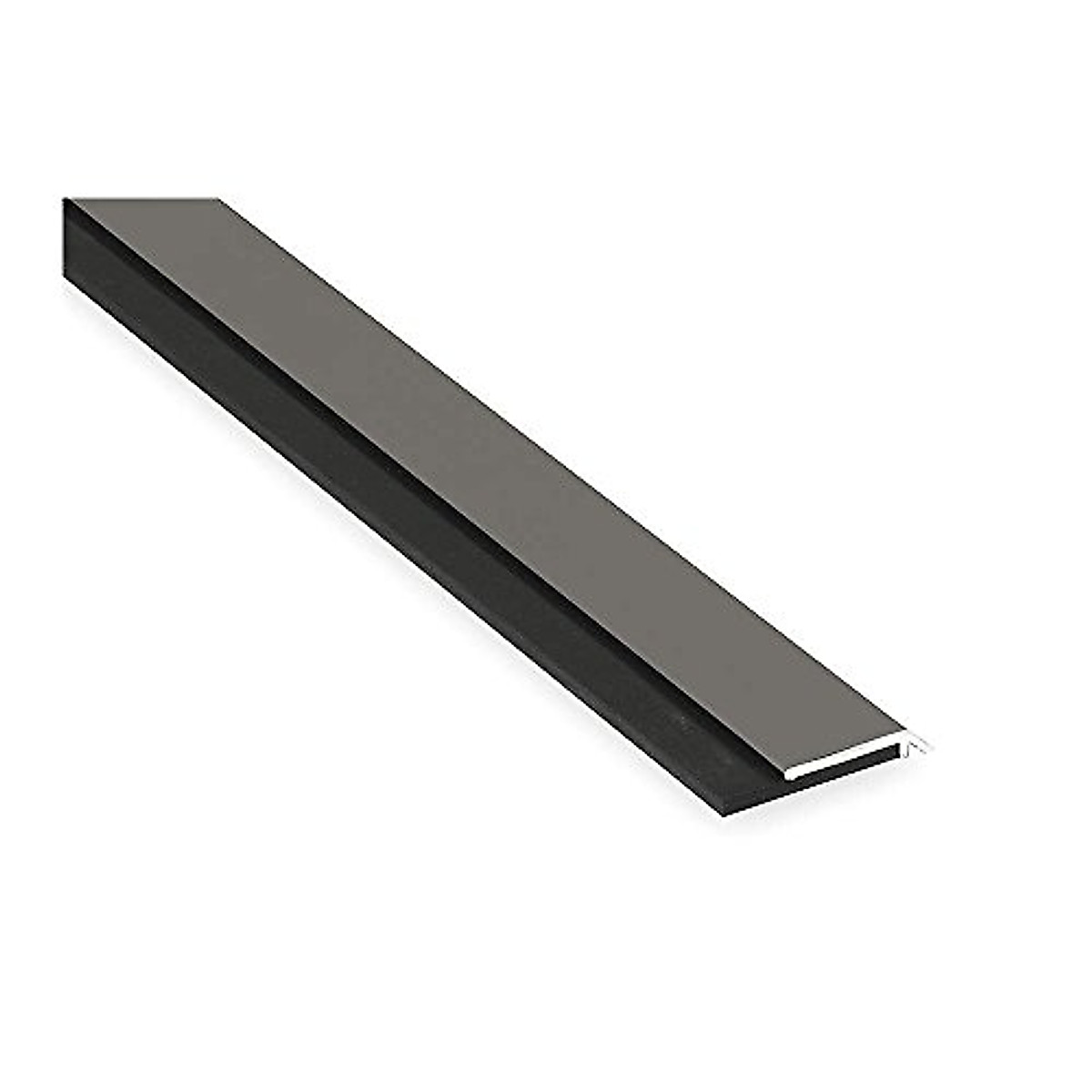 Pemko-315CN48 Door Bottom Sweep, Clear Anodized Aluminum with Black Neoprene Insert, 0.25" W x x 1.6875" H x 48" L
