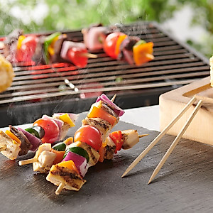 Comfy Package [100 Count] 6 Inch Bamboo Wooden Skewers For Grilling, Shish Kabob, Fruits, Appetizers, and Cocktails