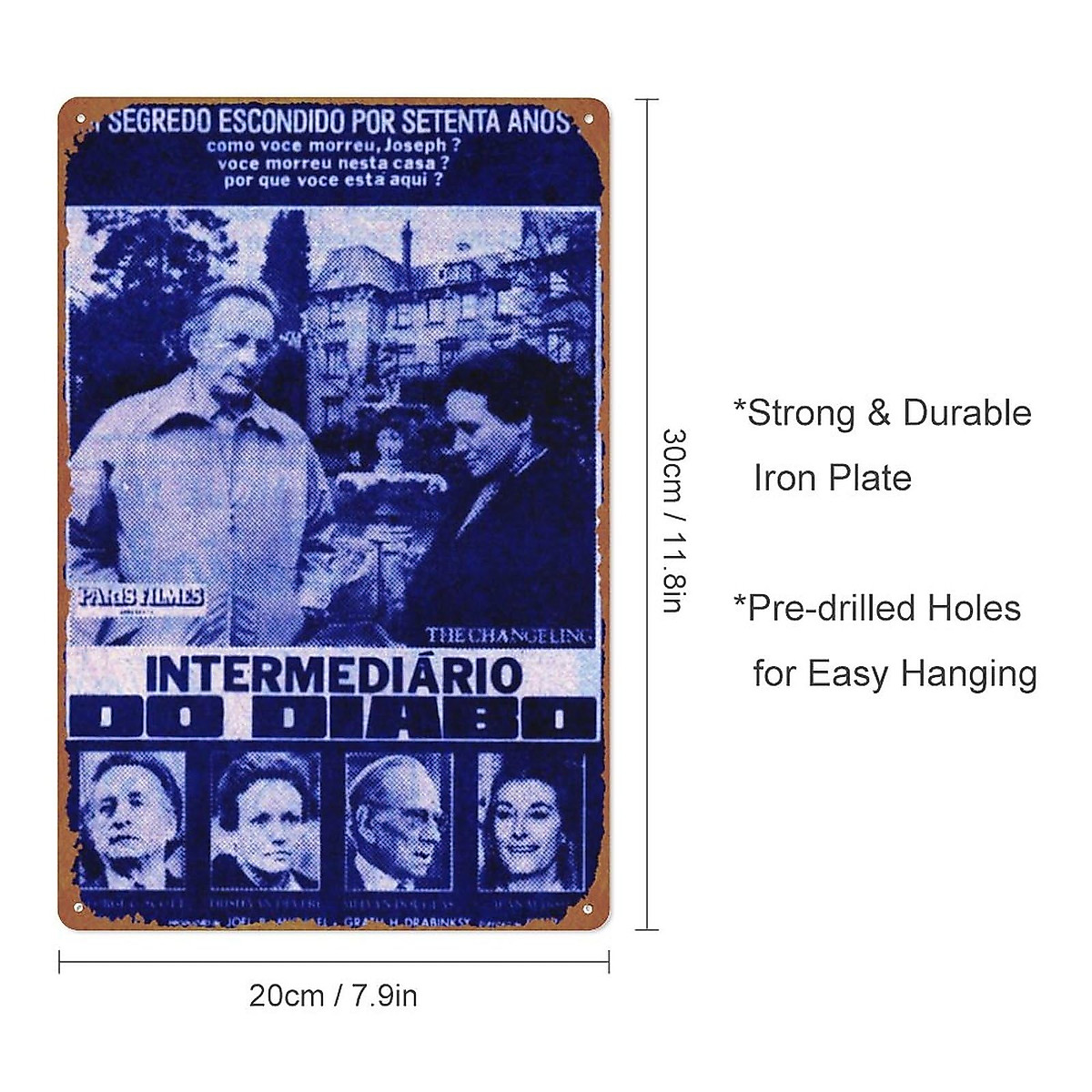 The Changeling Professional Tin Poster- Ideal Wall Decor for Bars, Cafes, Offices, Restaurants, Homes, Gardens, Shops, Clubs - 12 X 8 Inches