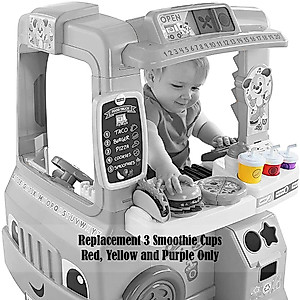 Replacement Parts for Laugh & Learn Food Truck - DYM74 ~ Fisher-Price Food Cart Playset ~ Replacement Smoothie Cups ~ Package of 3 Cups ~ Red, Yellow and Purple
