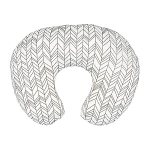 2 Pack Nursing Pillow Cover Slipcover for Breastfeeding Pillows, Soft and Comfortable Safely Fits On Standard Infant Nursing Pillows, Black