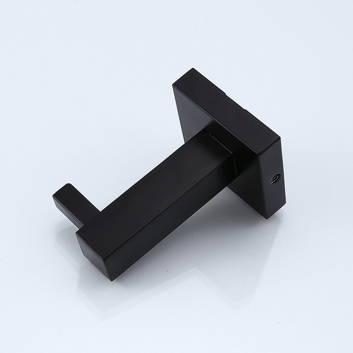 LJLink Single Black Hook Wall Clothes Hook Stainless Steel Heavy Duty Modern Bath Hook for Coat Robe Towel Hat Hanger Home Bathroom Kitchen Bedroom Hotel Toilet Garage, 1 Pack