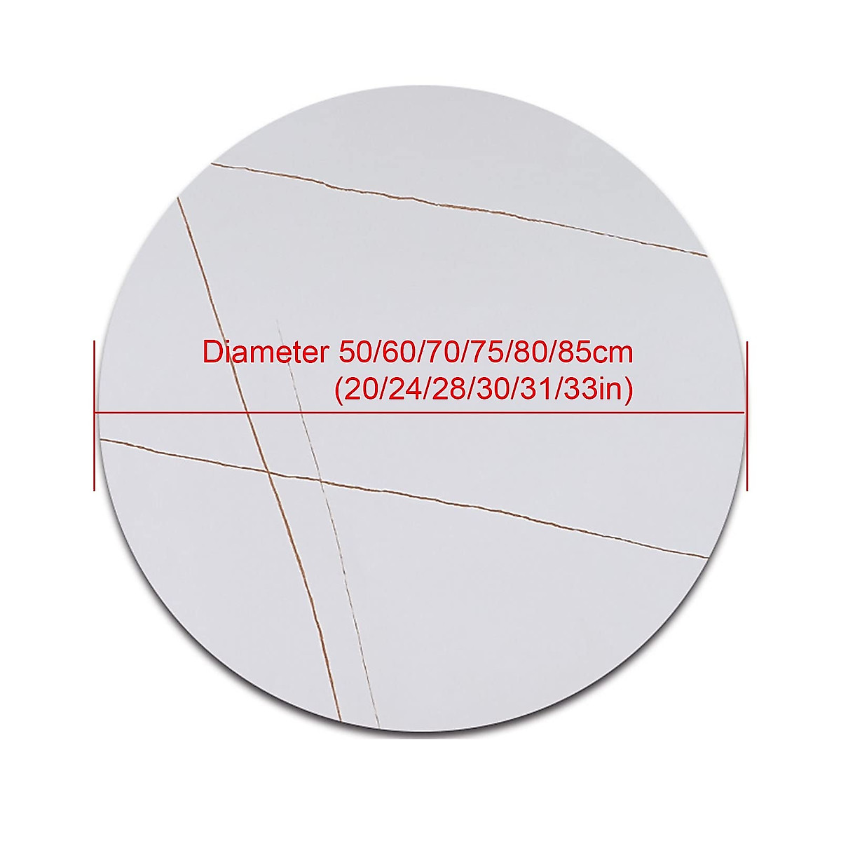 Slate Dining Table Turntable, Household Rotatable Round Table Turntable, Restaurant Marble Base Turntable, Multi-functional Lazy Susan (Color : White, Size : 70cm/28in)