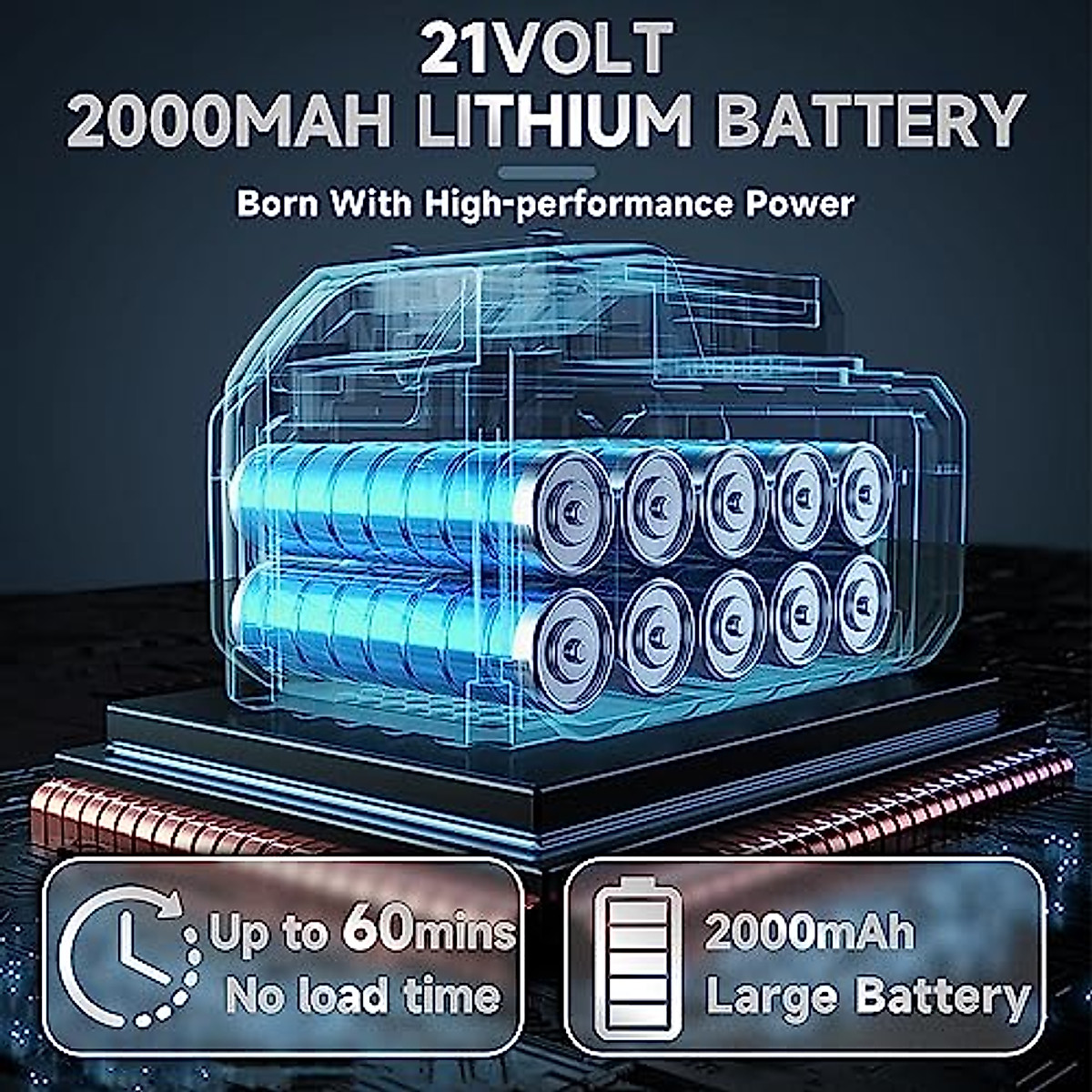 Cordless String Trimmer & Edger,3-in-1 21V Grass Trimmer Lawn Edger with2 PCS 2.0Ah Batteries and 3 Cutting Types Blades Included,Electric Weed Wacker for Lawn Care and Garden Yard Work