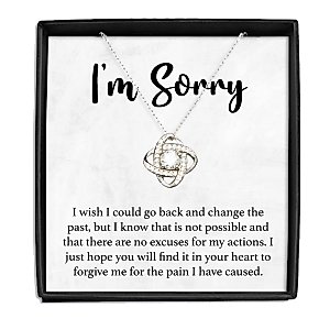 Coveted Goods I’m Sorry Gift Necklace for Her, Sterling Silver Necklace Apology Gift