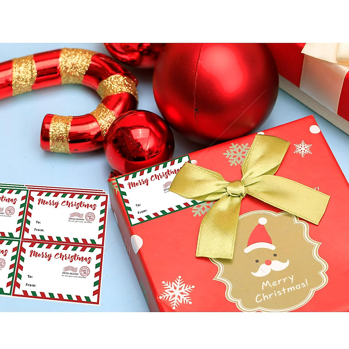 Merry Christmas Stickers,Special Delivery Tag,Christmas Envelope Seals,Holiday Stickers,160 Pcs Per Pack