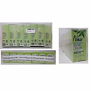 Nair Hair Remover Bikini Cream With Green Tea Sensitive Formula 1.70 oz (Pack of 7)