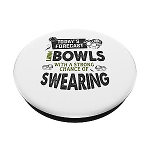 Novelty Lawn Bowls Idea For Women & Bowling Green PopSockets Swappable PopGrip