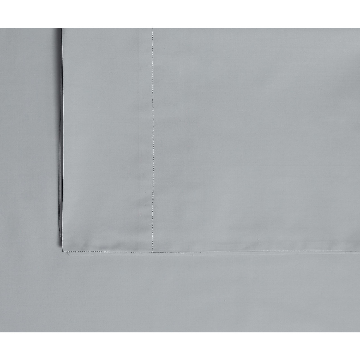 Tribeca Living Cotton Percale Full Size Bed Sheet Set, 300 Thread Count, Extra Deep Pockets, Soft Grey