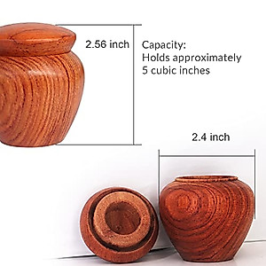Small Keepsake Cremation Rosewood Urn for Human or Pet Ashes,Handmade Mini Sharing Personal Funeral Urn,Wood Memorial Ashes Holder,Urn Memorial Gifts,Loss or Remembrance Gifts for Pet or Human Ashes