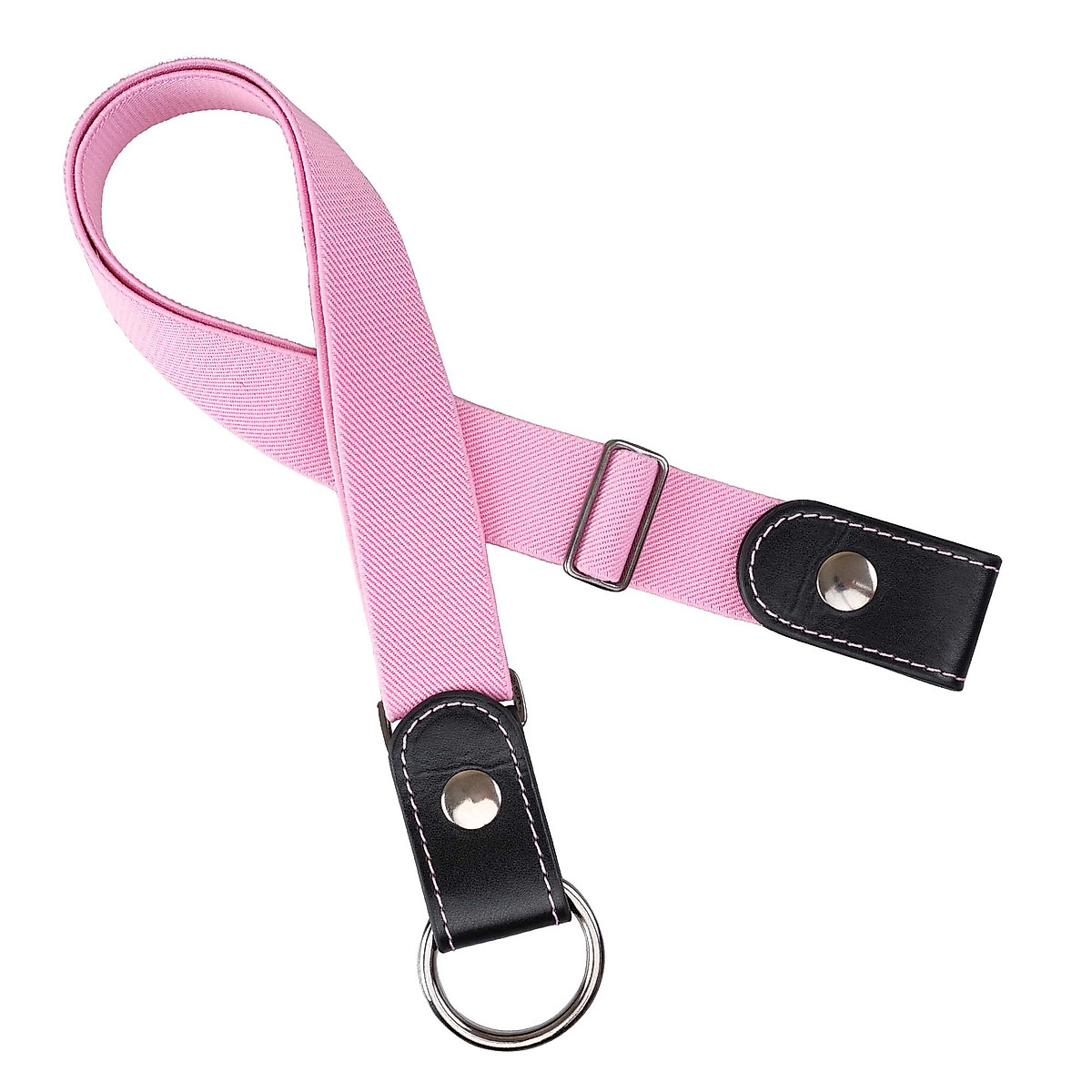 Action Ward No Buckle Stretch Belt for Women - No Bulge, No Hassle, Comfortable & Adjustable Elastic Belt for Women XS to XXL (Bubblegum Pink)