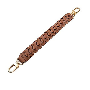 seegeeneey Genuine Leather Braided Handle for Women Handbag Suitable for Neonoe Hobo Bag Tote Bag (41cm(16''),Brown)