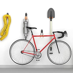 Kitmiido 12 Pack Garage Hooks,Heavy Duty Steel Wall Mounted Organiser,Anti-Slip Storage Hook for Organising Bike, Ladder, Garden Tools, Ropes, Cables（Orange）