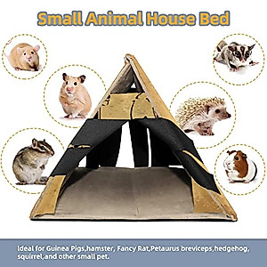 RATGDN Small Pet Hideout Initials-Letter-H Hamster House Guinea Pig Playhouse for Dwarf Rabbits Hedgehogs Chinchillas