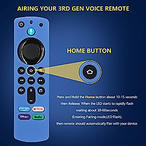 3RD GEN Replacement Voice Remote L5B83G with Cover for Amazon Fire TV Stick (2nd Gen/3rd Gen/Lite/4K) Fire TV Cube (1st Gen and Later) Fire TV (3rd Gen, Pendant Design)