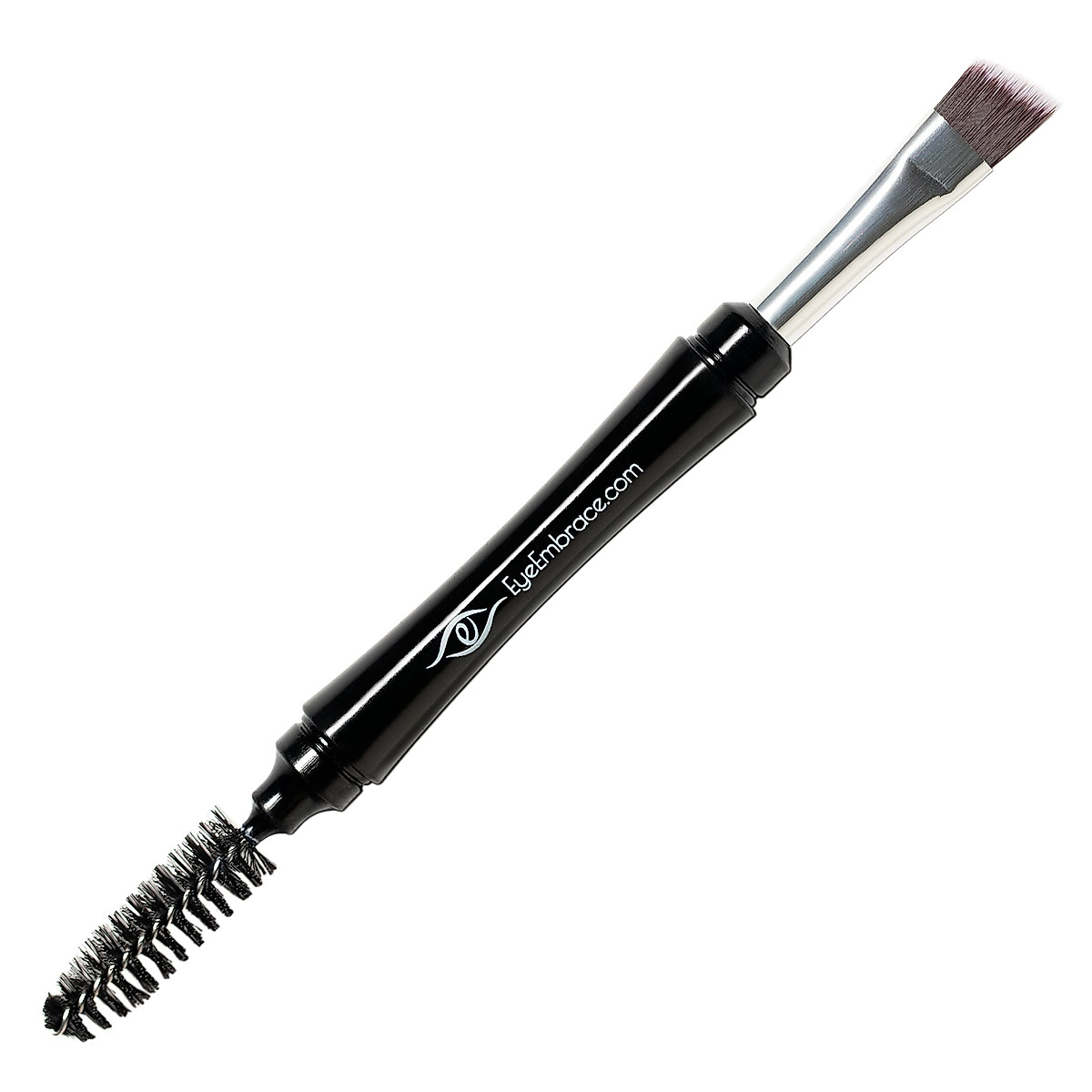 Eye Embrace Cool Helen: Light Gray Eyebrow Powder & Pro Grip Angled Brow Brush Bundle - Waterproof, Cruelty-Free