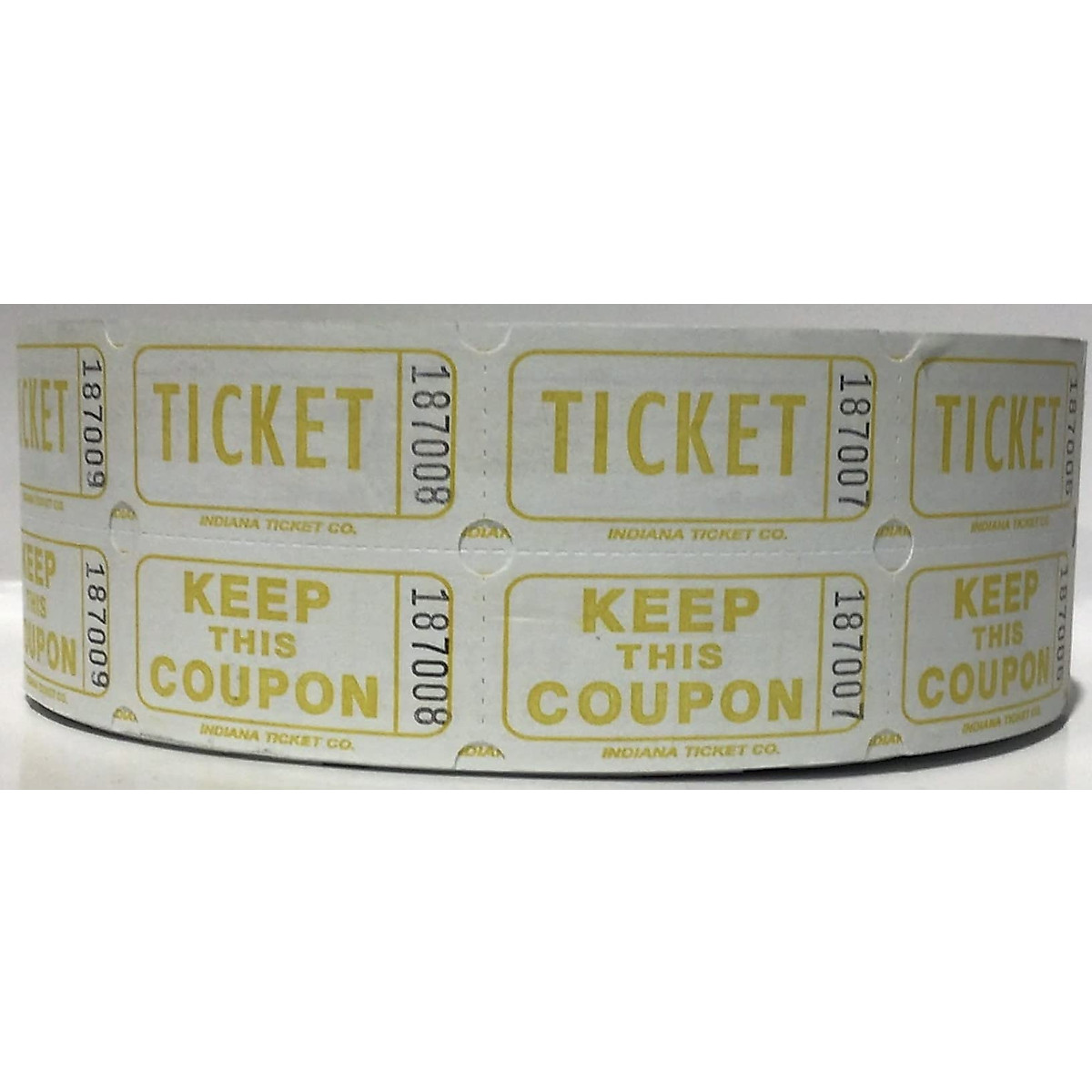 Raffle 50/50 Tickets 2000 ct per Roll (Easy-2-Read Lemon)